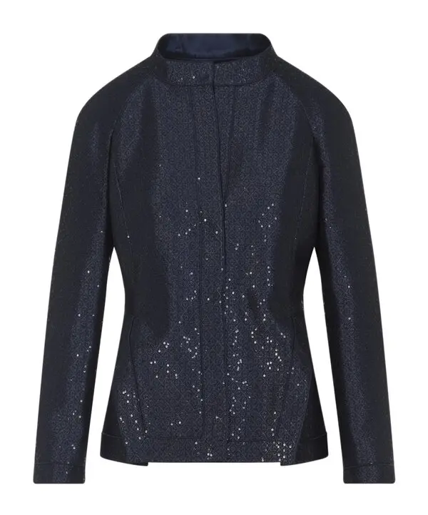 Giorgio Armani Sequin-embellished Long-sleeve Jacket - Black