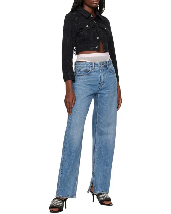 Alexander Wang Layered Underwear Straight-leg Jeans