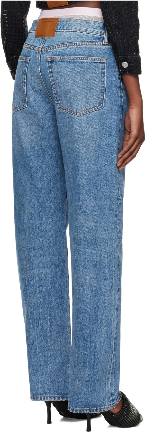 Alexander Wang Layered Underwear Straight-leg Jeans - Indigo