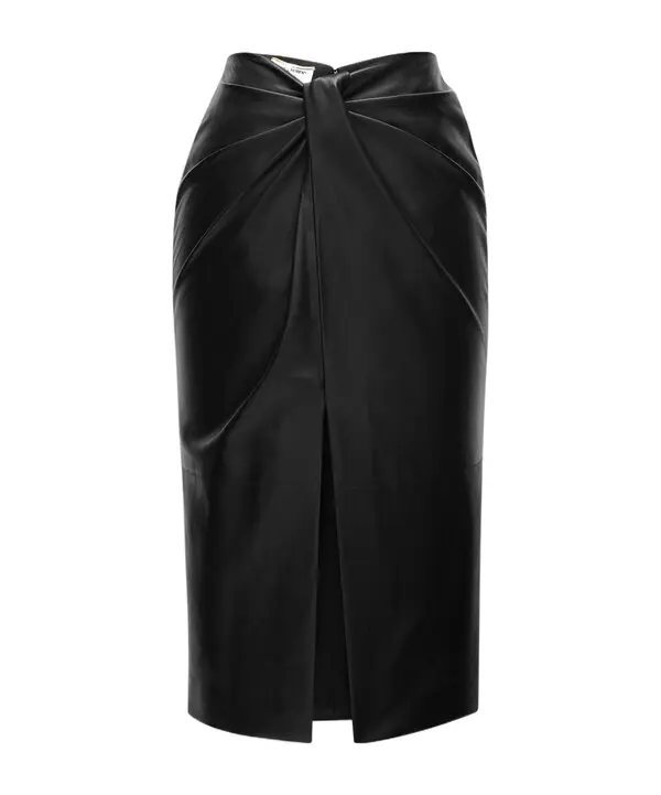 Saint Laurent Twist Pencil Skirt - Black