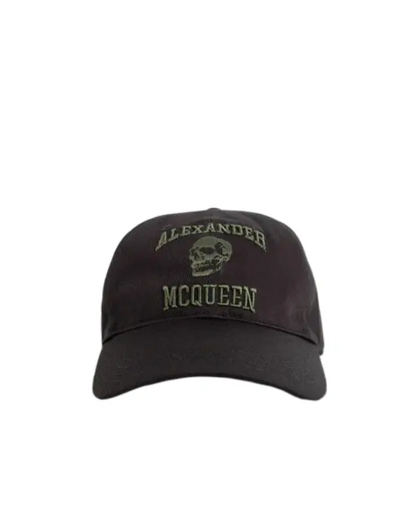 Alexander McQueen Embroidered Baseball Cap - Black