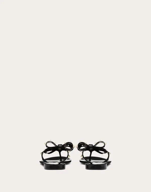 Valentino Garavani Rockstud Bow Detail Sandals - Black