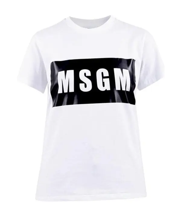 MSGM Logo Details T-shirt - White