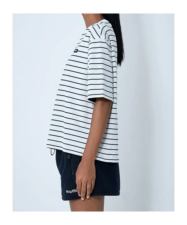 Miu Miu Striped Short-sleeved T-shirt