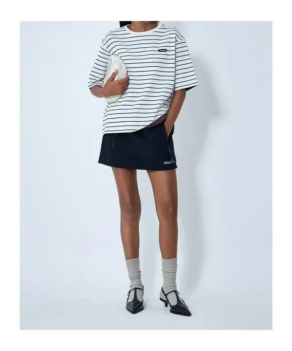 Miu Miu Striped Short-sleeved T-shirt