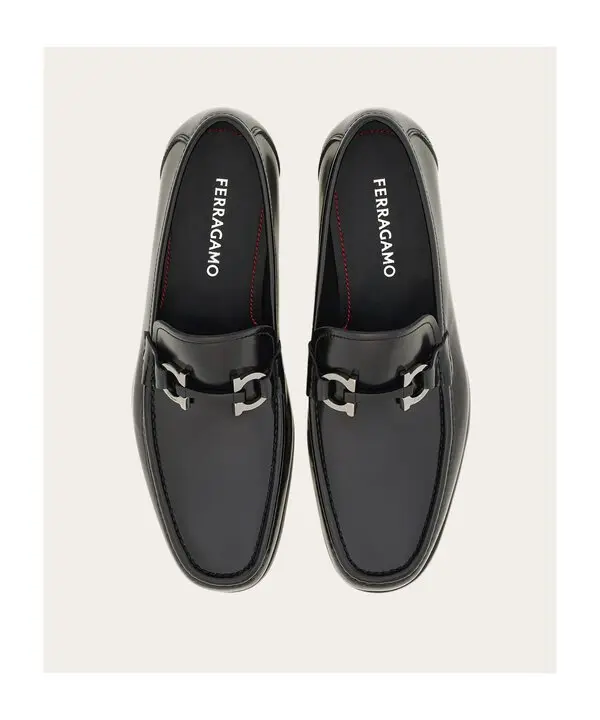 FERRAGAMO Gancini Horsebit Loafers - Black