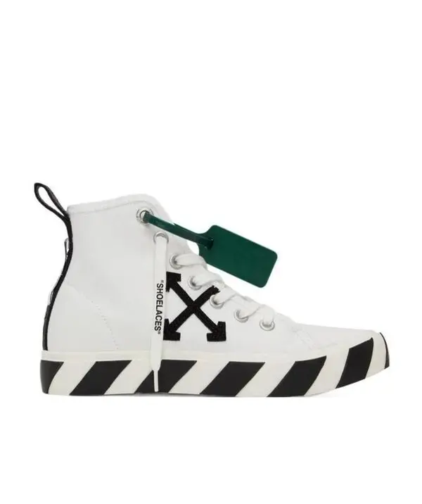 Off-White Arrows Motif Lace-up High Top Sneakers - White