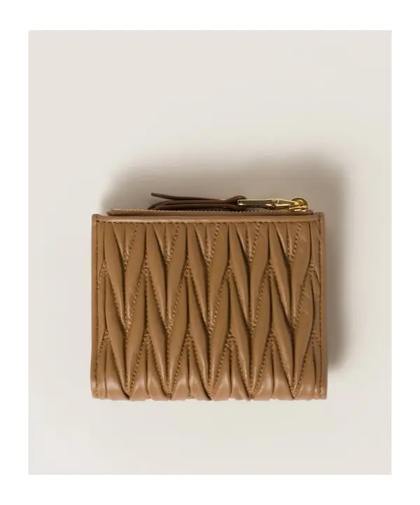 Miu Miu Logo Plaque Zipped Wallet