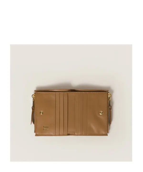 Miu Miu Logo Plaque Zipped Wallet
