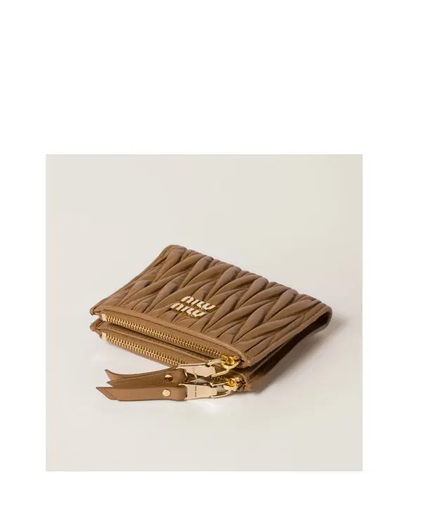 Miu Miu Logo Plaque Zipped Wallet