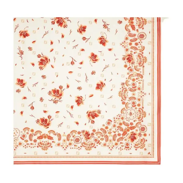 Fendi Bandana Print Pareo - Ivory