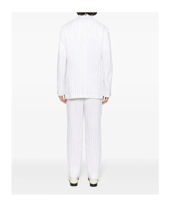 Brunello Cucinelli Double-breasted Linen Suit - White