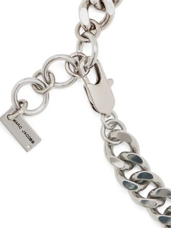 Marc Jacobs Silver Tone Tote Bag Pendant Necklace
