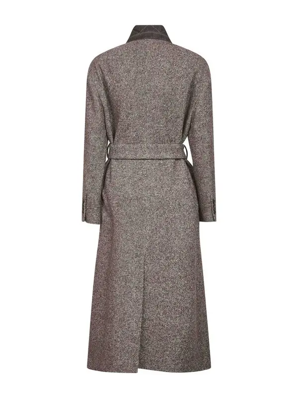 Brunello Cucinelli Long Sleeved Belted Coat