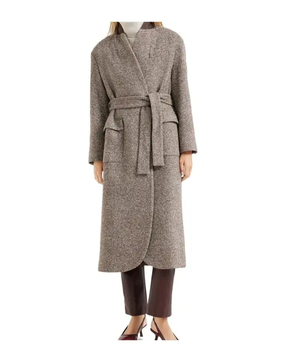 Brunello Cucinelli Long Sleeved Belted Coat