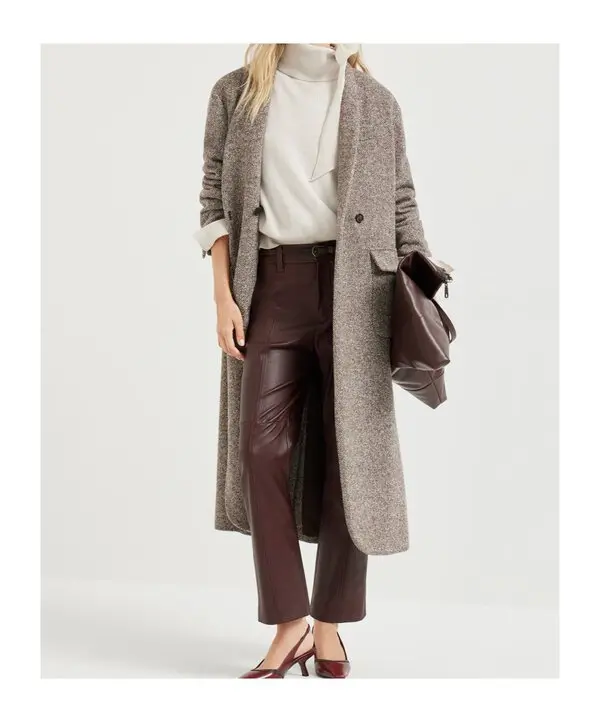Brunello Cucinelli Long Sleeved Belted Coat