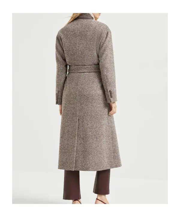 Brunello Cucinelli Long Sleeved Belted Coat