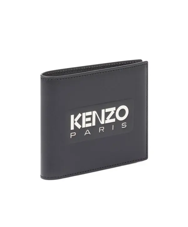 Kenzo Logo-embossed Bi-fold Wallet - Black