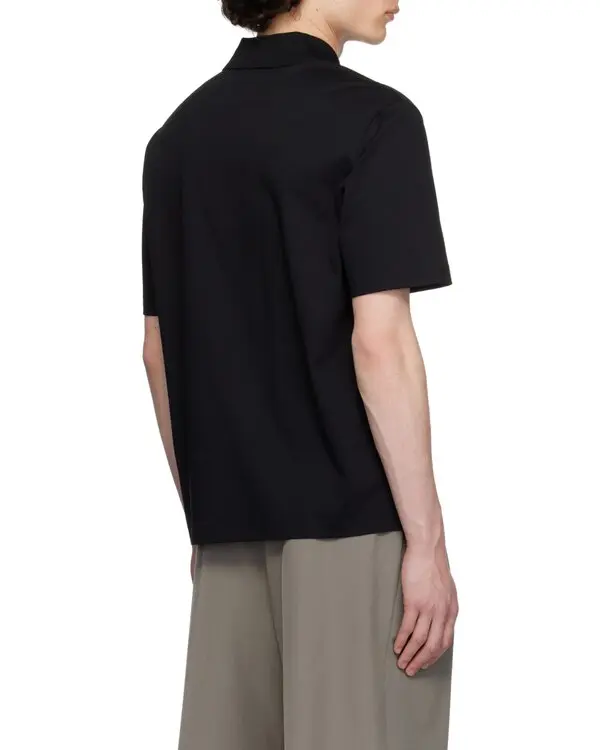 Mackage V-neck Short Sleeved Polo Shirt - Black