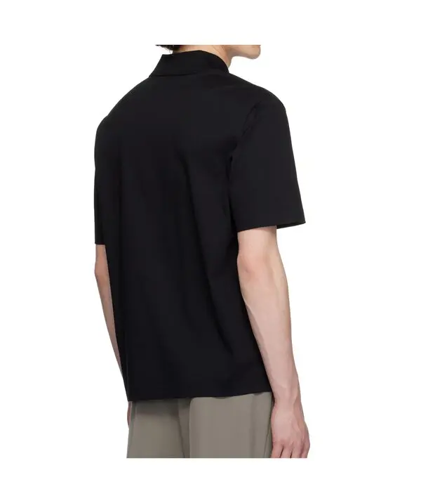Mackage V-neck Short Sleeved Polo Shirt - Black