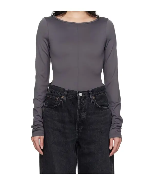 AGOLDE Backless Boat Neck Bodysuit