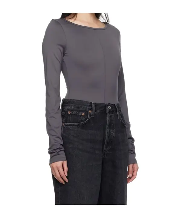 AGOLDE Backless Boat Neck Bodysuit