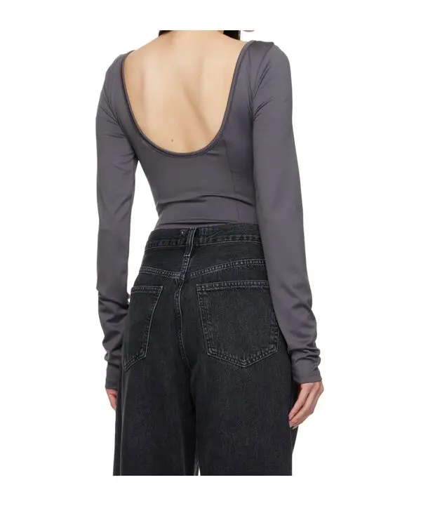 AGOLDE Backless Boat Neck Bodysuit