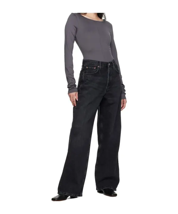 AGOLDE Backless Boat Neck Bodysuit