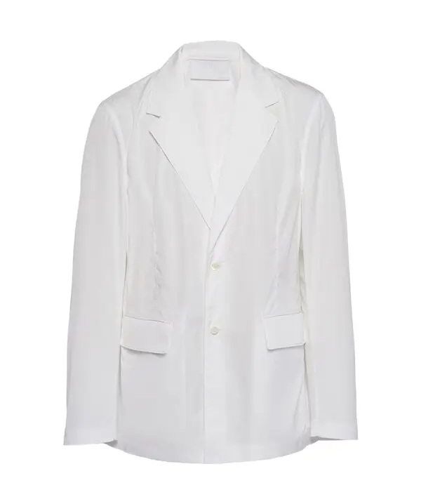 Prada Single-breasted Cotton Jacket - White