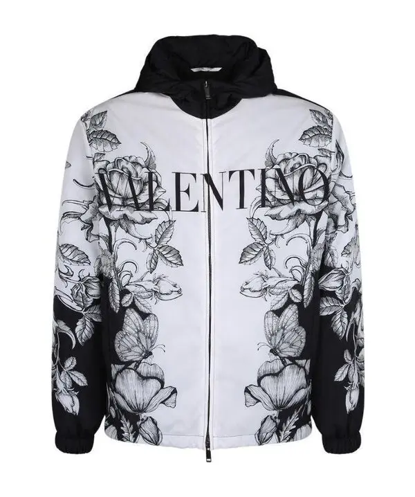 Valentino Garavani Dark Blooming Printed Windbreaker