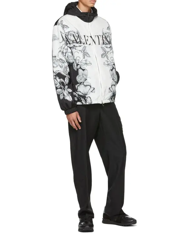 Valentino Garavani Dark Blooming Printed Windbreaker