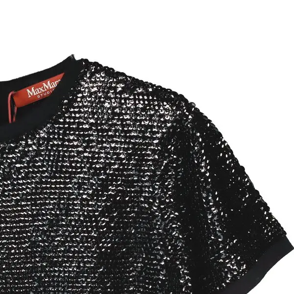 Max Mara Sequin Embellished Crewneck Top