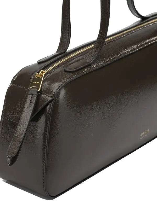 Khaite Logo Detail Shoulder Bag - Black