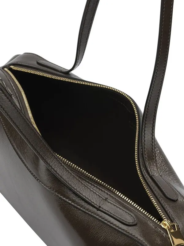 Khaite Logo Detail Shoulder Bag - Black