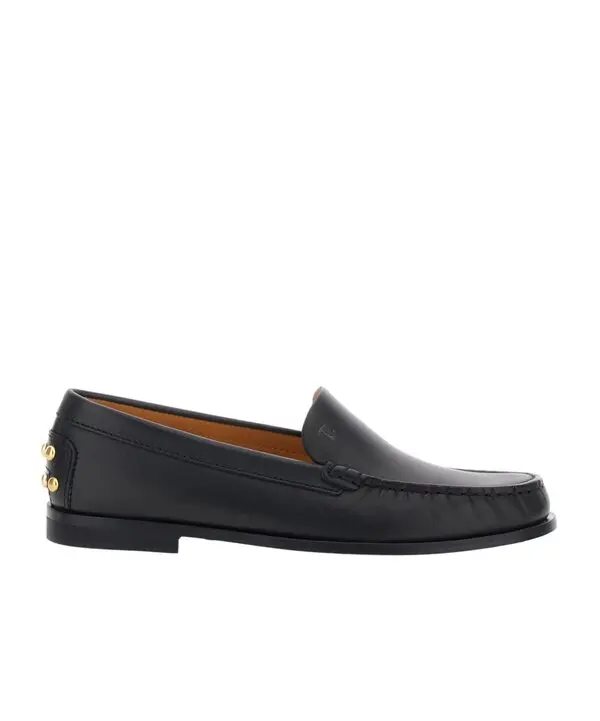 TOD'S Logo Embossed Gathered Loafers