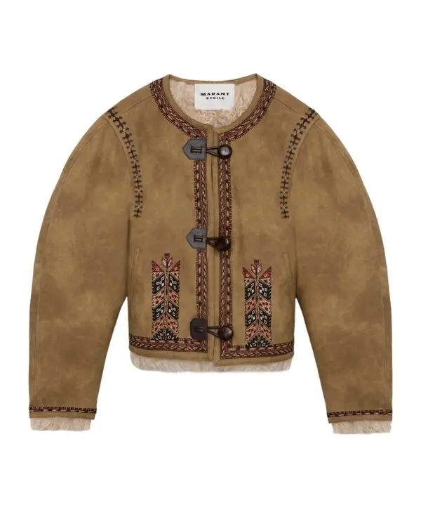 Isabel Marant Étoile Cely Embroidered Jacket - Taupe