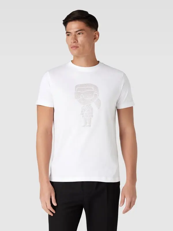Karl Lagerfeld Label Details Short-sleeved T-shirt