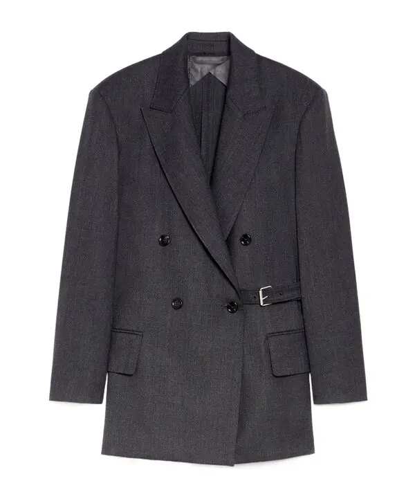Max Mara Latino Double-breasted Jacket - Dark Gray