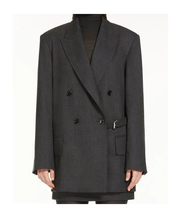 Max Mara Latino Double-breasted Jacket - Dark Gray
