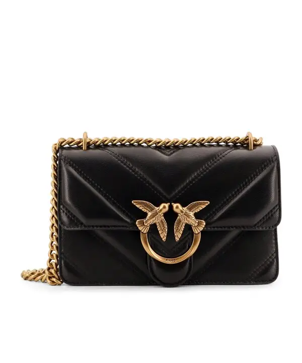 Pinko Love Birds Chained Shoulder Bag - Black