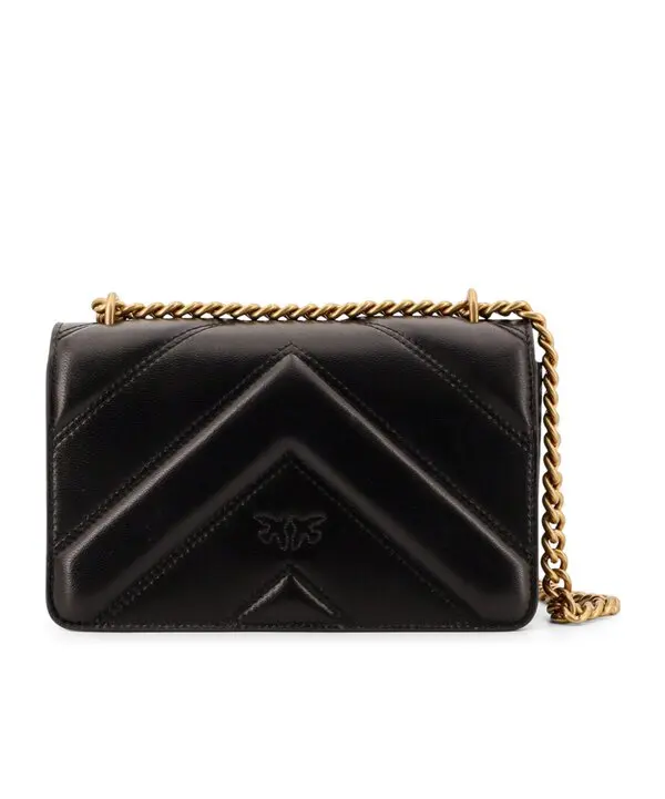 Pinko Love Birds Chained Shoulder Bag - Black