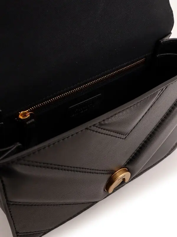 Pinko Love Birds Chained Shoulder Bag - Black