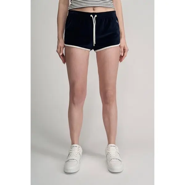 Celine Triomphe Velvet Jersey Mini Shorts