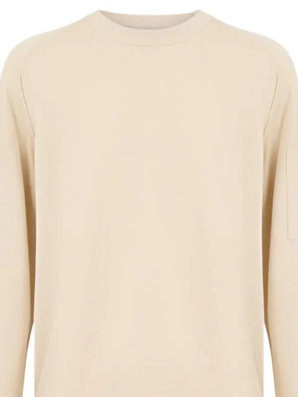 C.P. COMPANY Crewneck Lens Jumper - Beige