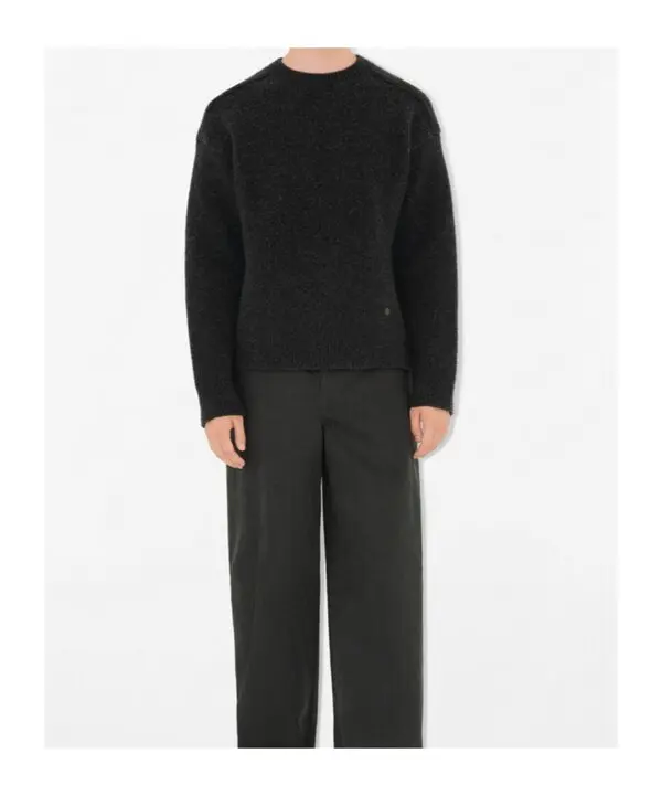 Burberry Logo Plaque Knitted Jumper - Raven