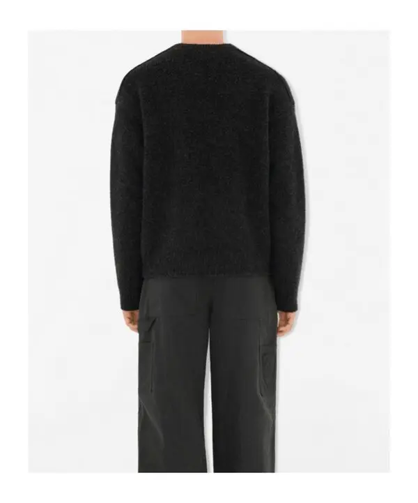Burberry Logo Plaque Knitted Jumper - Raven