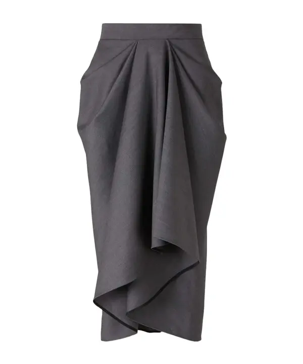 Givenchy Pleated Midi Skirt - Grey