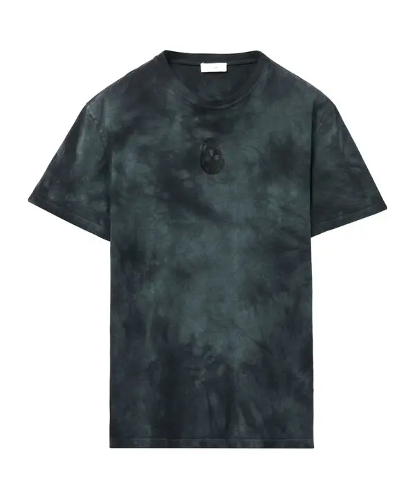 Alexander McQueen Skull Embroidered Tie-dyed T-shirt