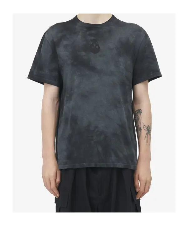 Alexander McQueen Skull Embroidered Tie-dyed T-shirt
