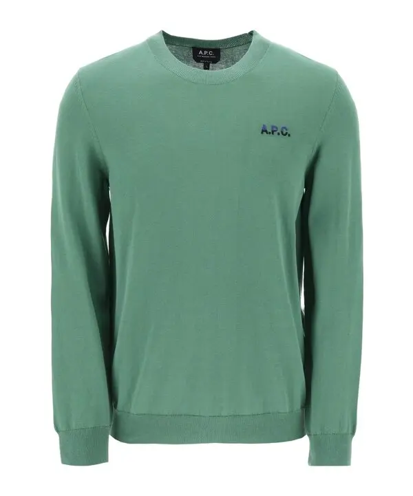 A.p.c. Logo Embroidered Crew Neck Jumper